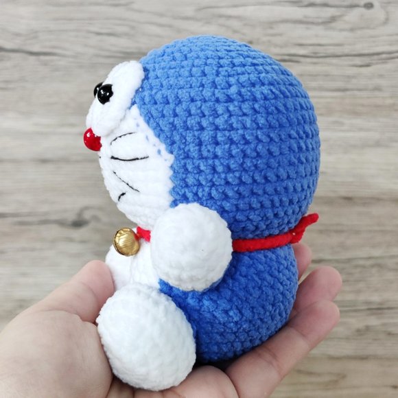 Handmade | Toys | Handmade Amigurumi Crochet Doraemon Doll | Poshmark